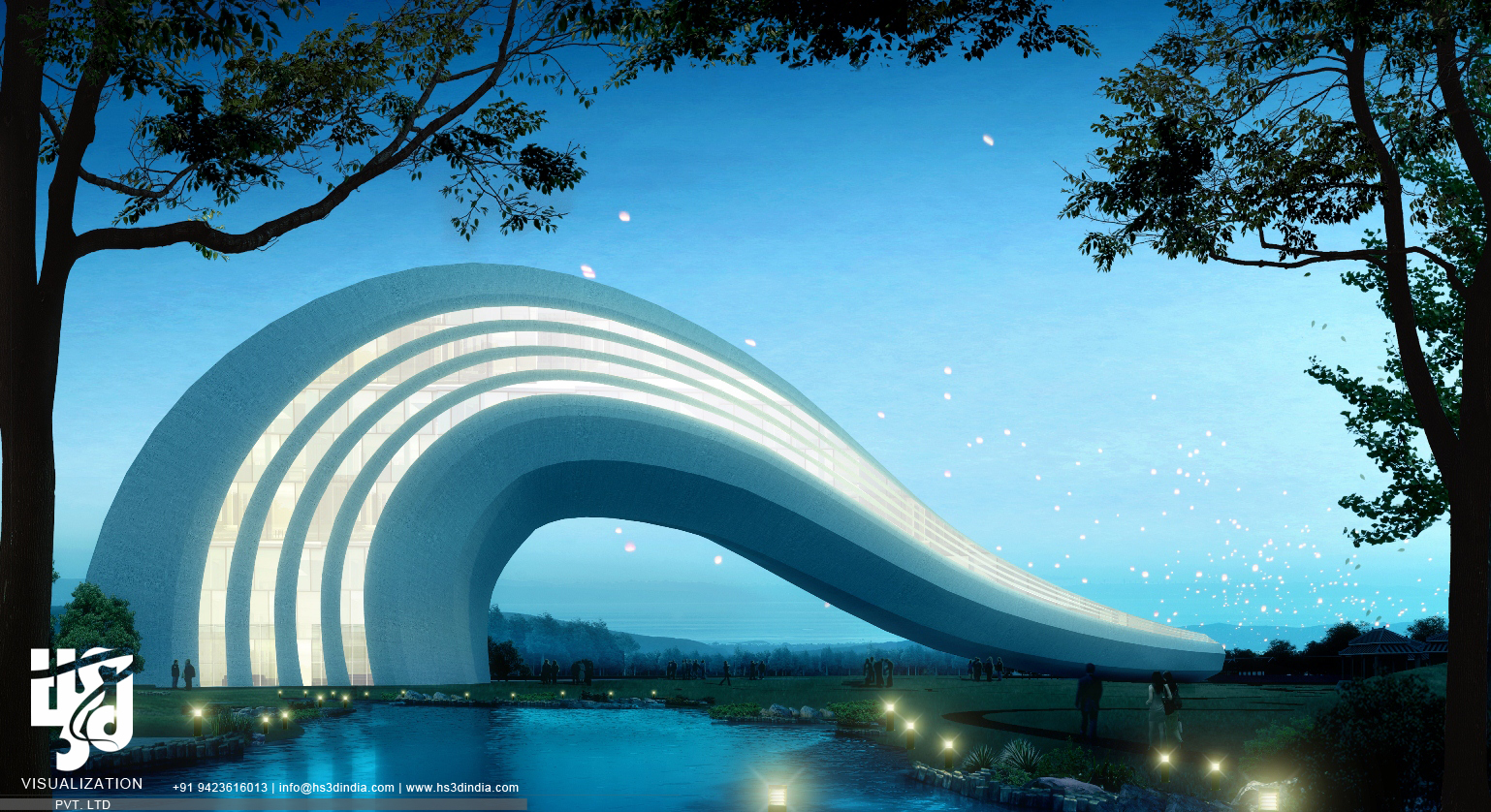 3D EXTERIOR NIGHT RENDERING