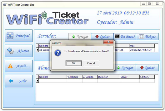 Montoya Services: WiFi Ticket Creator Lite Configuraciones