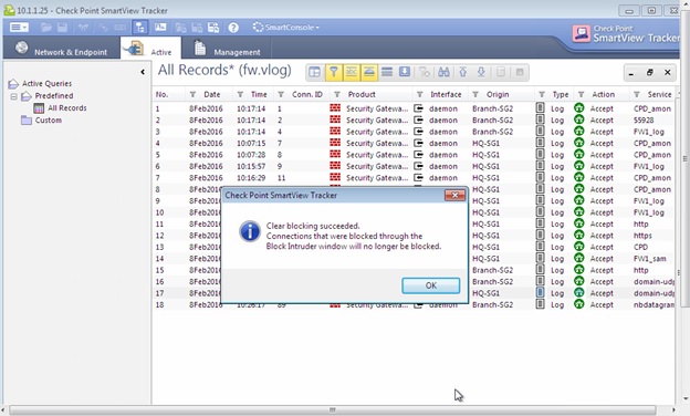My Check Point CCSA Journal: Check Point SmartView Tracker