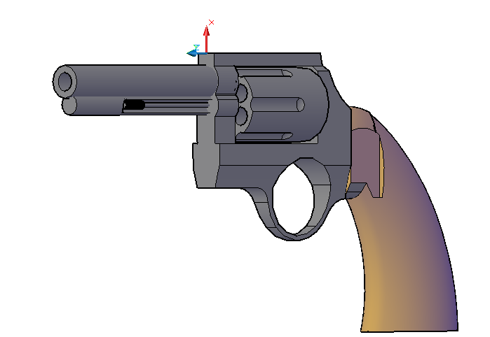 CAD designing: How to make a 3D revolver in autoCAD 2010