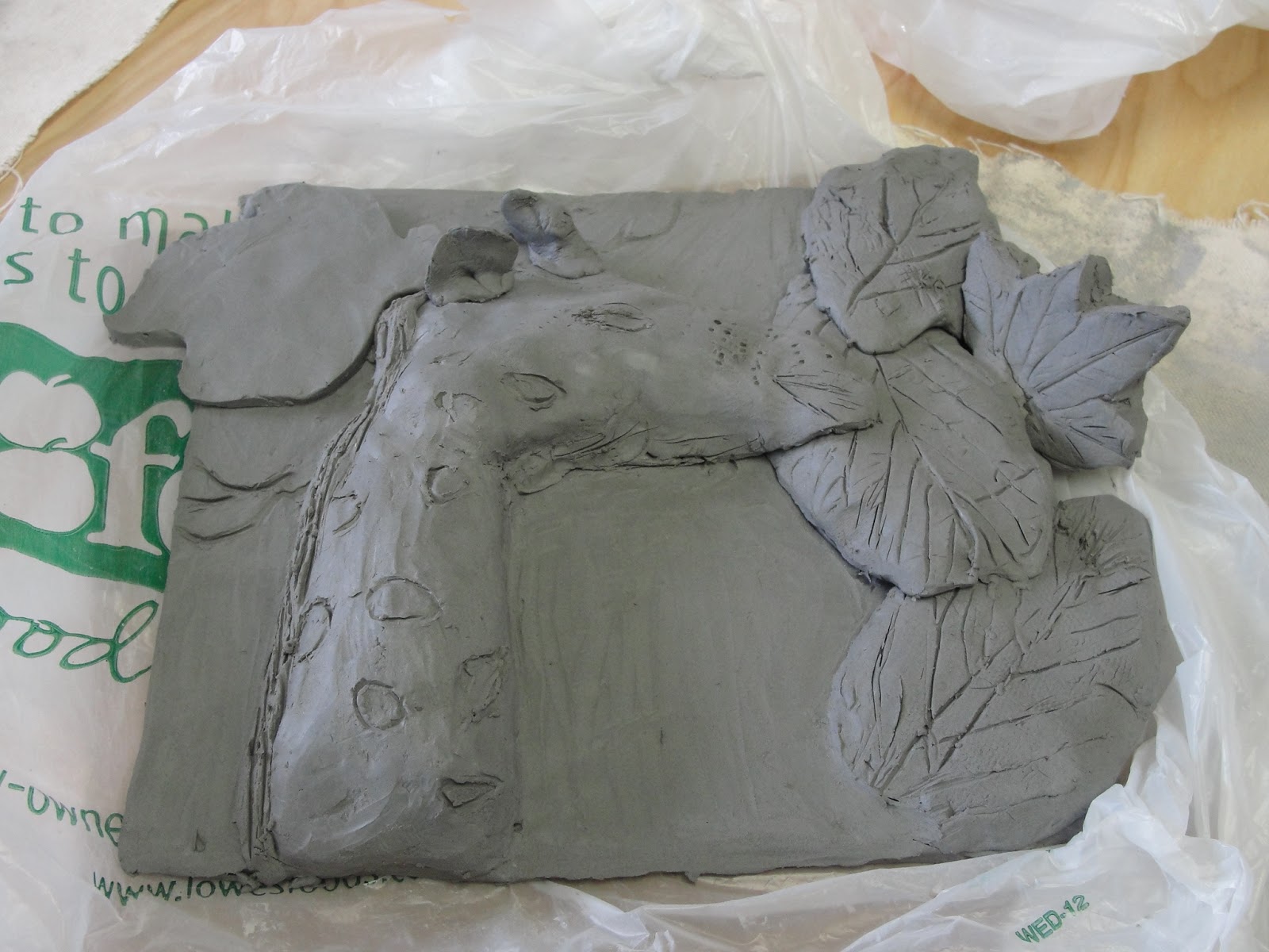 Art of Apex High School: Clay Tile Reliefs in Hand Building Stage