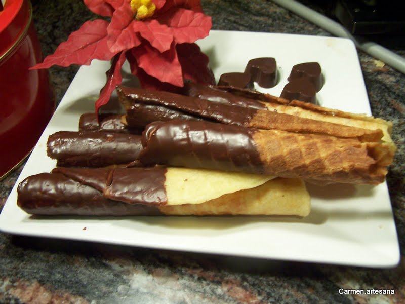 DULCE SABOR de Carmen. Artesana : Barquillos o Neules como se les llama ...