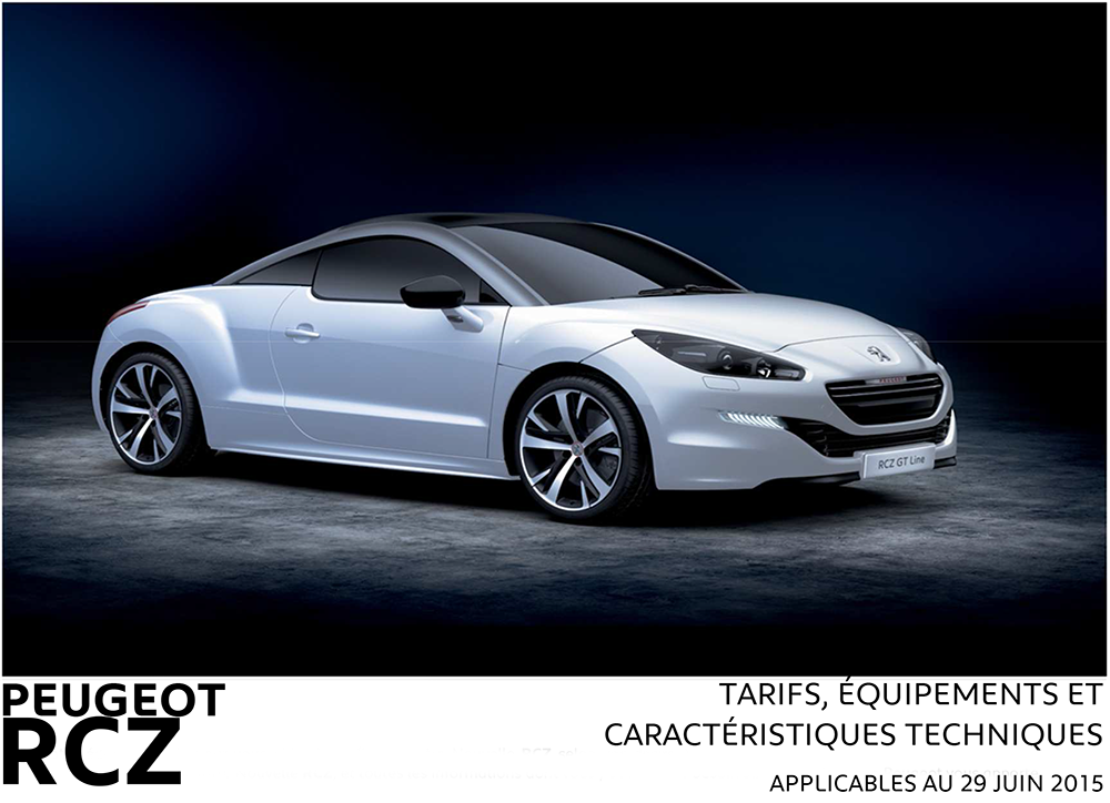 .: RCZ/RCZ-R. Junio 2015 - Características, Equipamiento y Precios (Francaise)