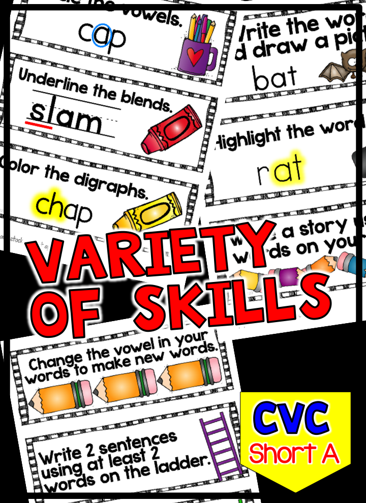 CVC Words Rhyming - Phonemic Awareness - Short Vowel: Aa | Teach123