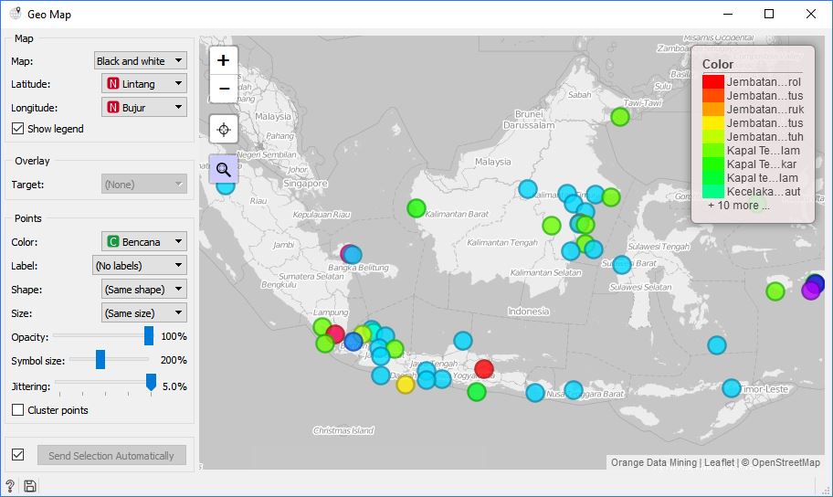 Geo Mapping Menggunakan Orange Data Mining - Jejak Kaki