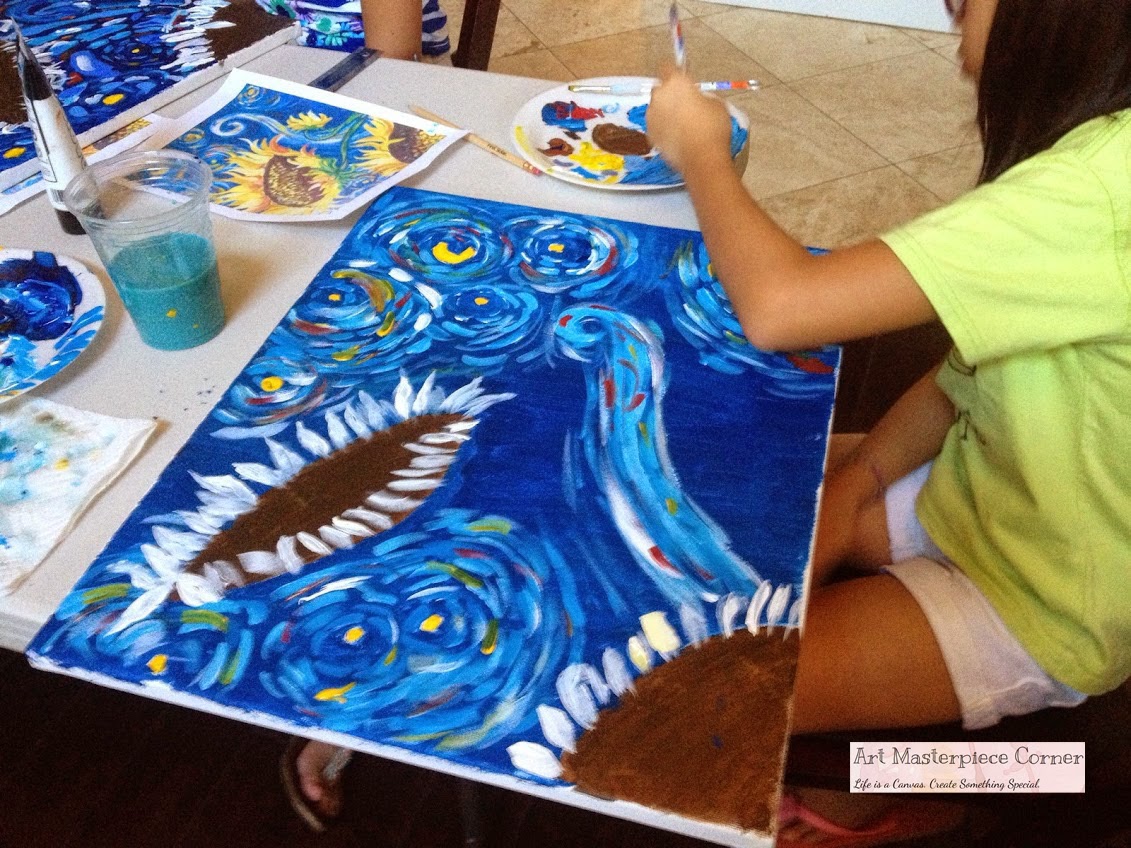 Art Masterpiece Corner: Van Gogh Inspired Sunflowers