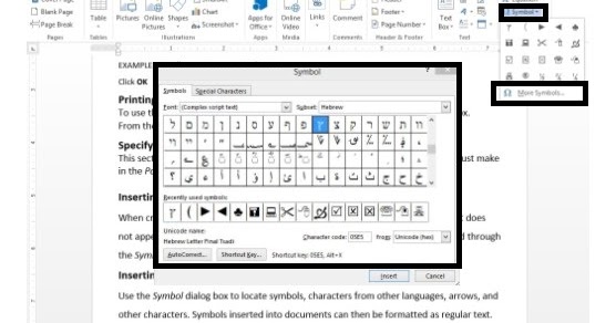 Inserting Symbols in MS Word - computer free courses