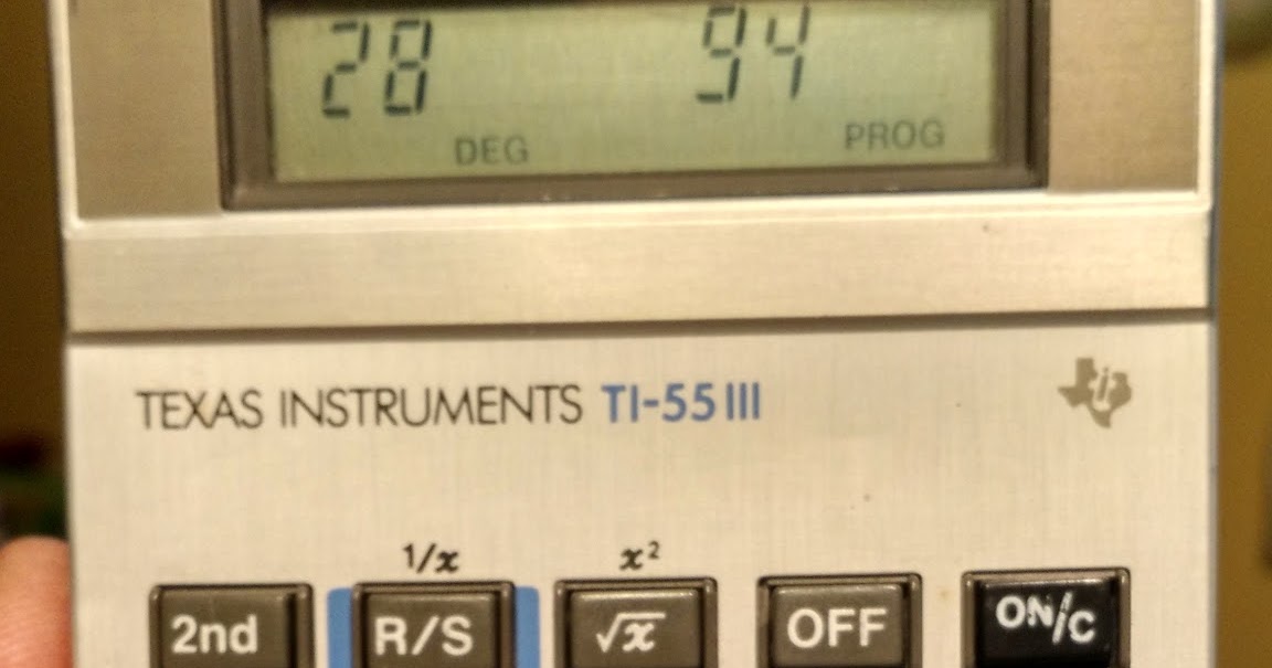 Eddie's Math and Calculator Blog: TI-55 III Programs Part I: Digital ...