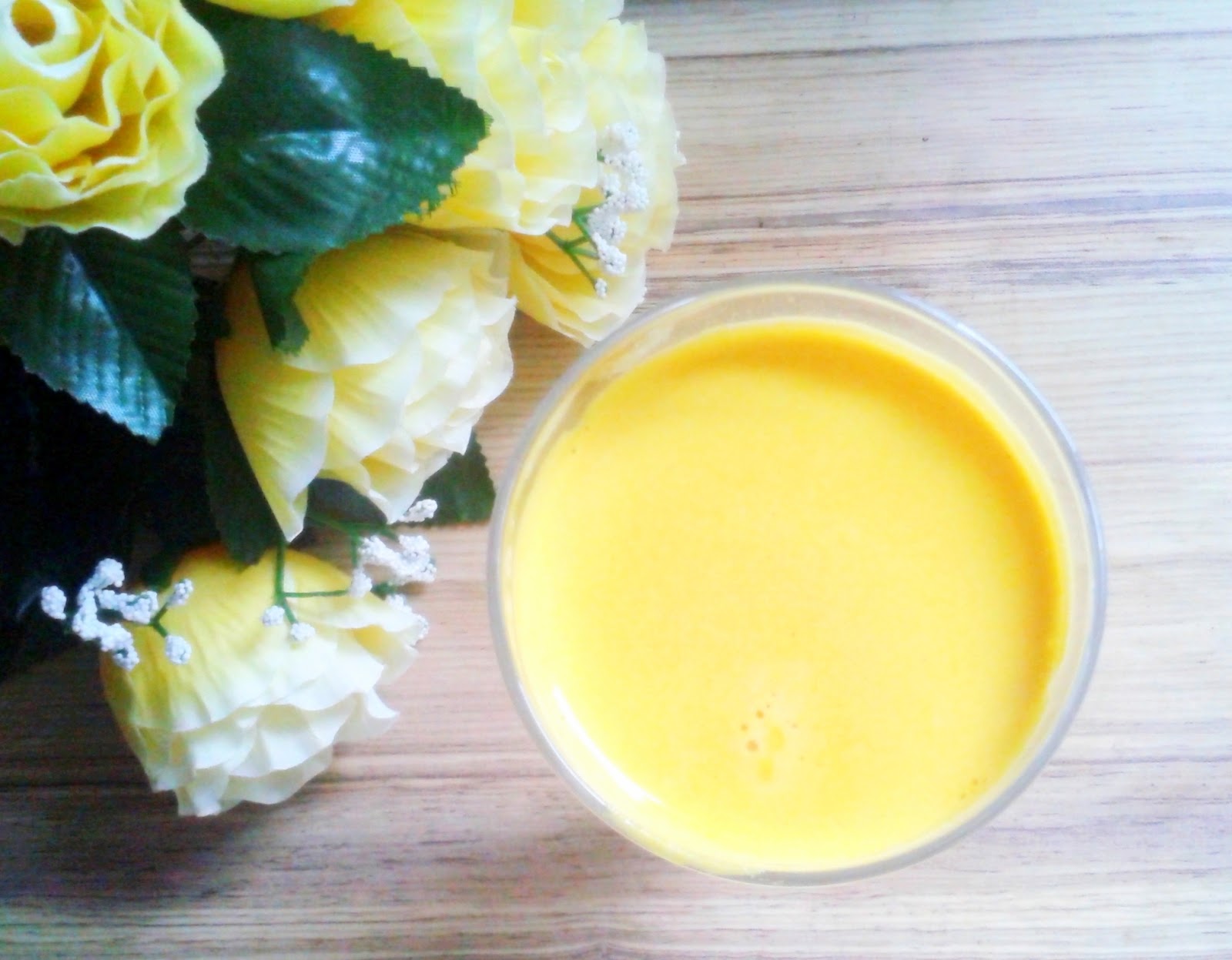 Yummy yellow milk for cold