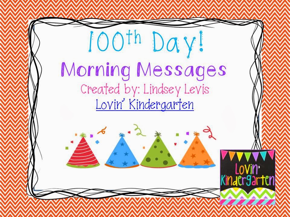 Lovin' Kindergarten With Mrs. Lindsey: 100th Day!! {and freebie}