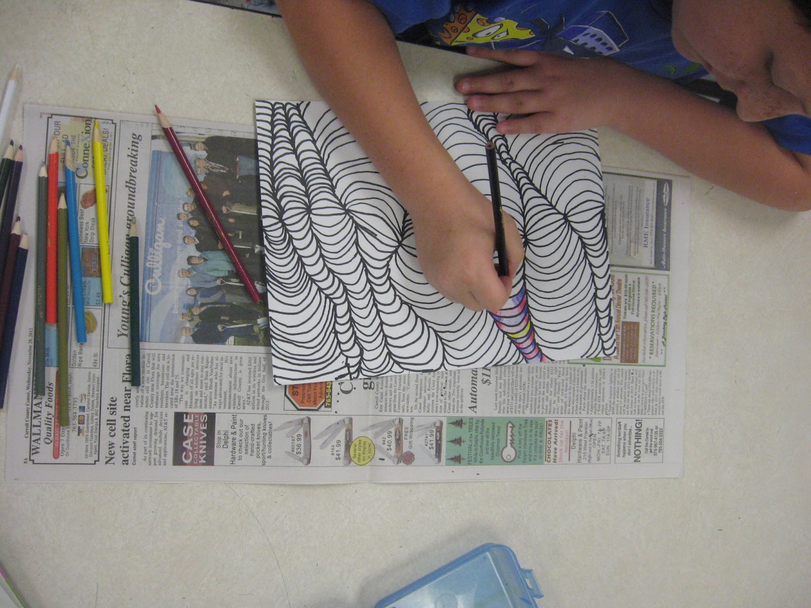 Miss Young's Art Room: 3D Line Design with 5th Grade