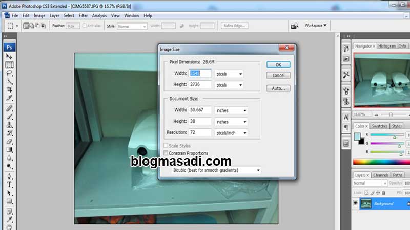 Cara mengurangi ukuran gambar postingan agar loading blog tidak berat