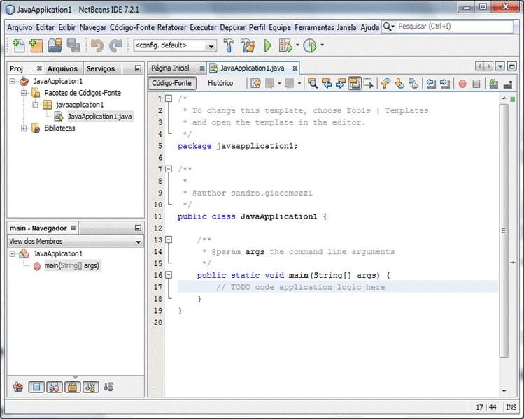 Meu primeiro programa em Java