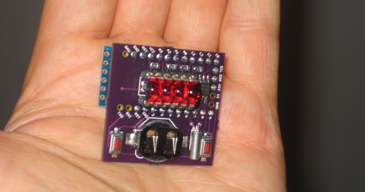 Wise time with Arduino: ProMini clock shield with 7-segment bubble display