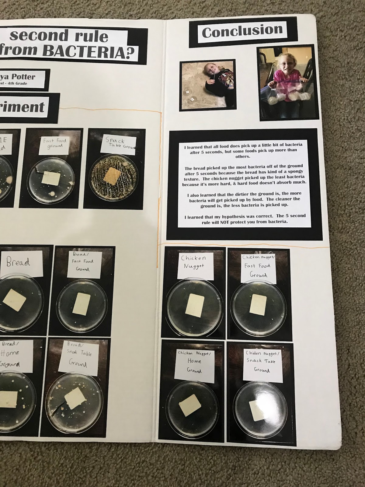 Welcome to the Krazy Kingdom: Taya's Science Project - "Does The 5 ...