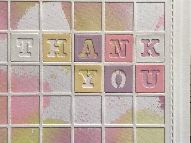 Inky Finger Zone: Simple Thank You Alphabet Grid