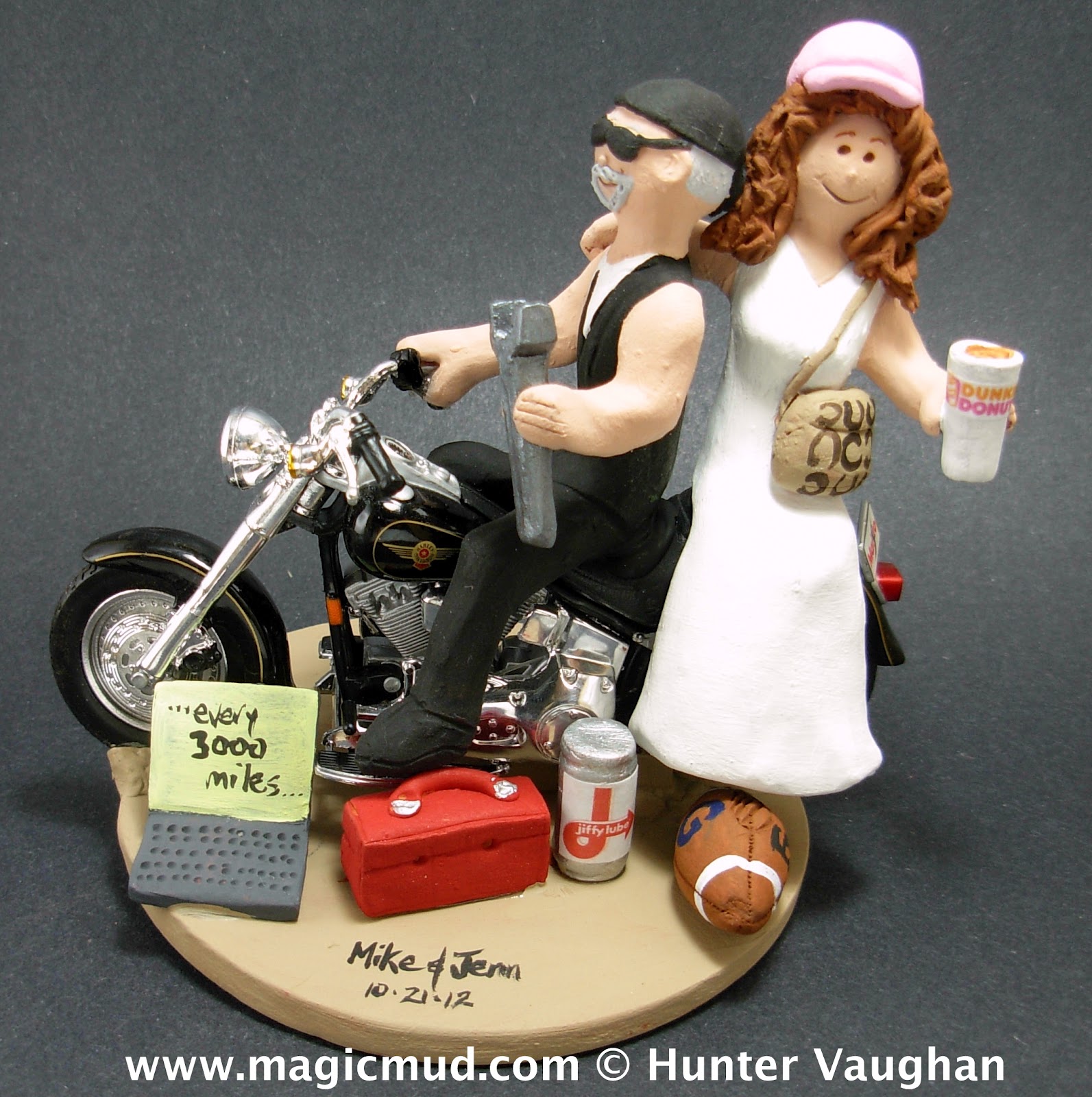 custom wedding cake toppers: Bride with Coach Purse Wedding Cake Topper
