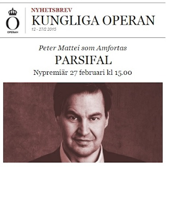 WAGNER I SVERIGE: PETER MATTEI SOM AMFORTAS. PARSIFAL.STOCKHOLMS ...