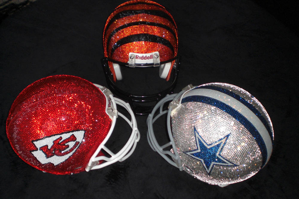 If It's Hip, It's Here (Archives): Blinged Out Brain Buckets. NFL ...