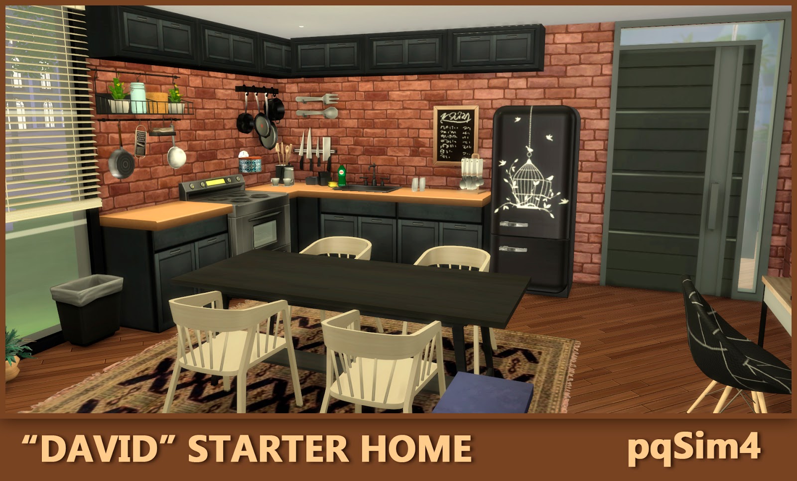 "David" Starter Home. Sims 4 Custom Content.