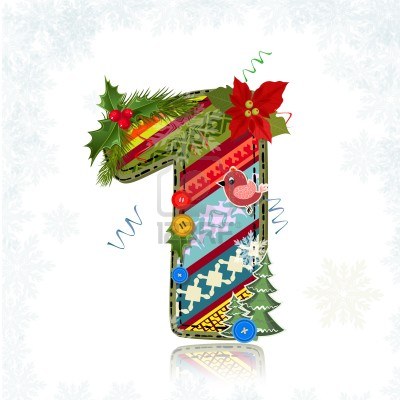 BAÚL DE NAVIDAD: Números de Navidad, papel de regalo