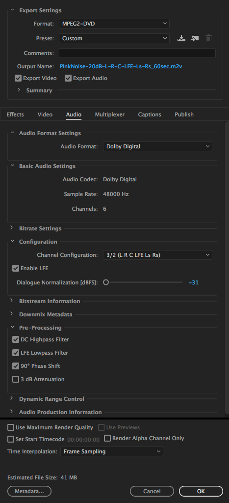 human user: No more Dolby AC3 in Adobe Media Encoder 2018