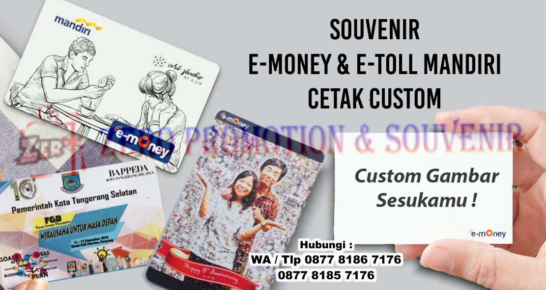 Souvenir E-Money & E-Toll Mandiri Cetak Custom | zeropromosi | souvenir ...