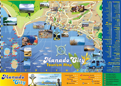 Manado Indonesia: Manado City Tour Map
