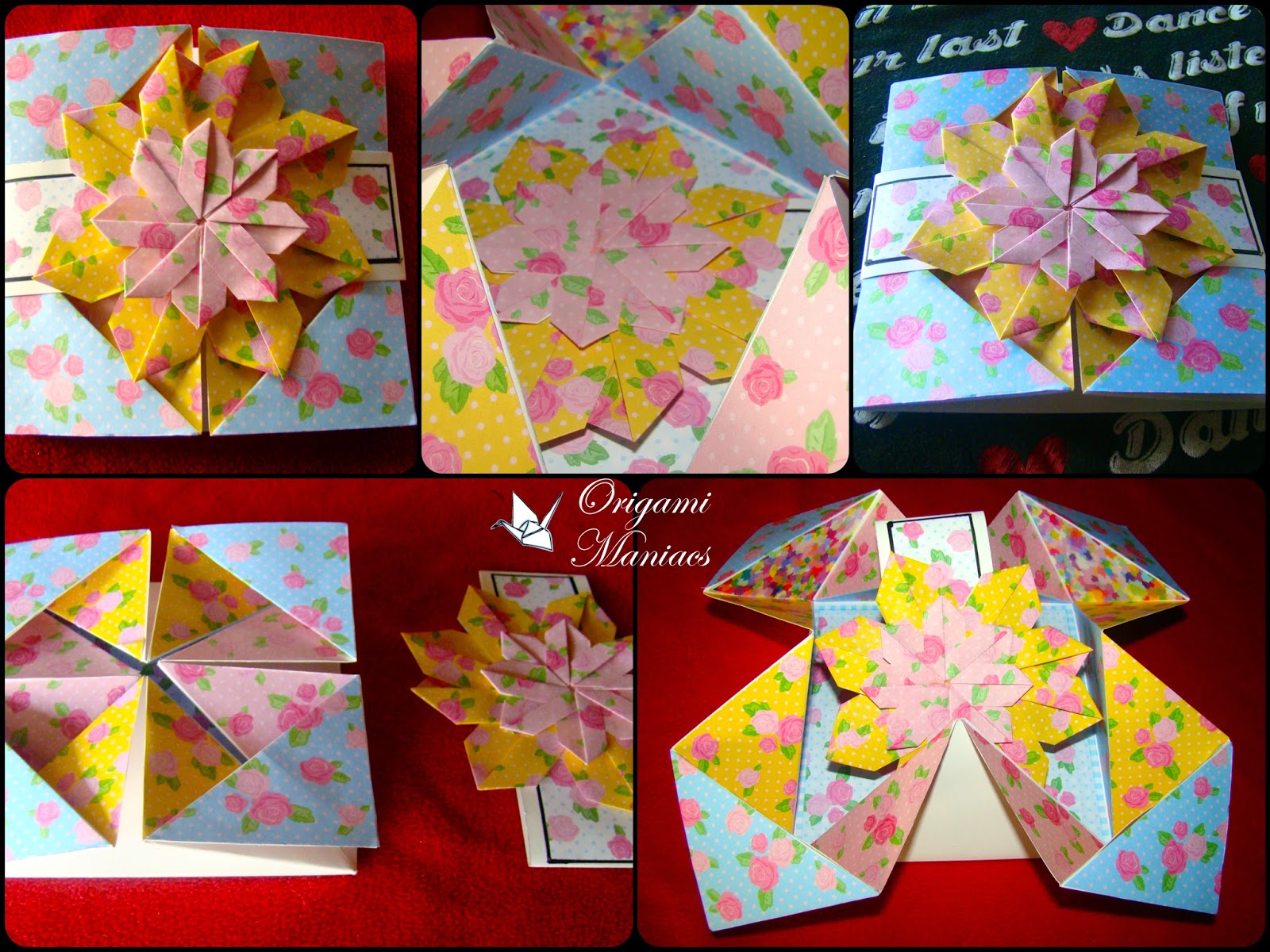 Origami Maniacs: Origami Card With the Windmill Base/Tarjeta de Origami ...