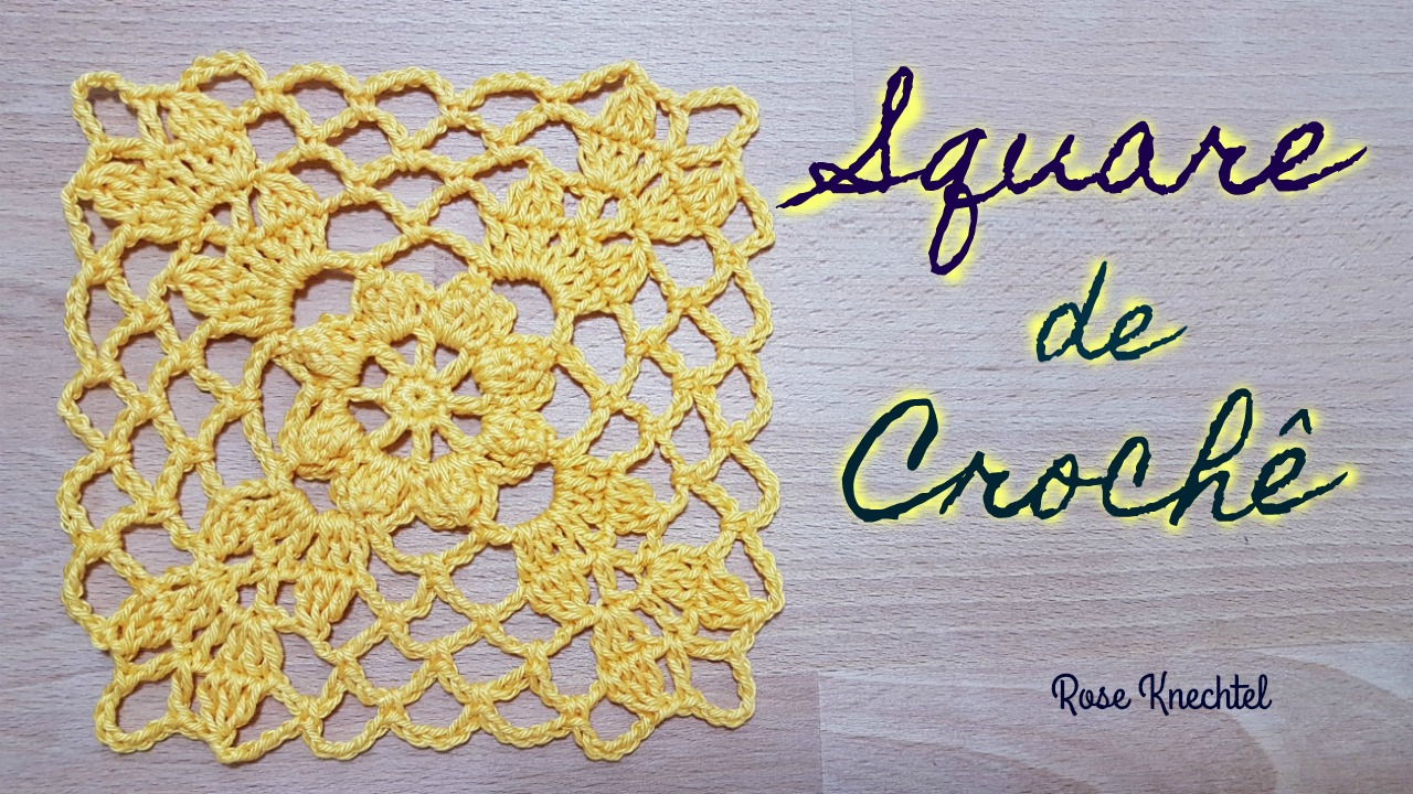 Thainá Agulha de Crochê: Square de Crochê 02 e União