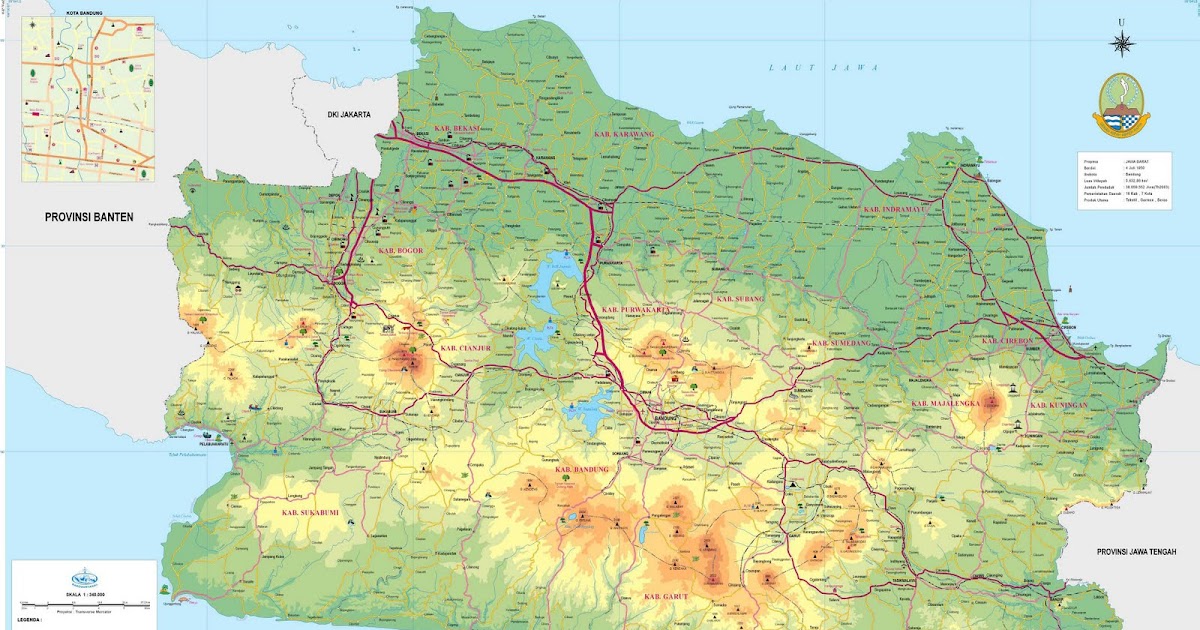 Peta Provinsi Jawa Barat