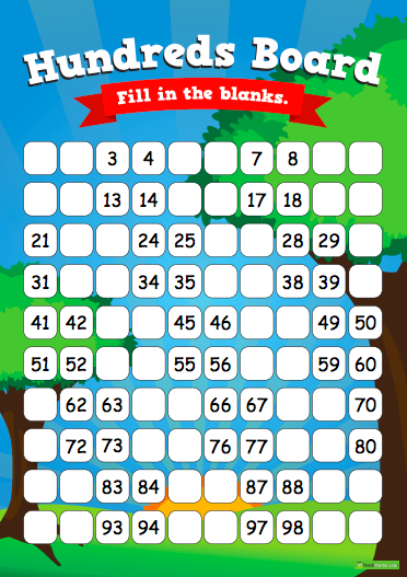 10+ Ways to Learn Numbers with a Hundreds Board - Teacher Types