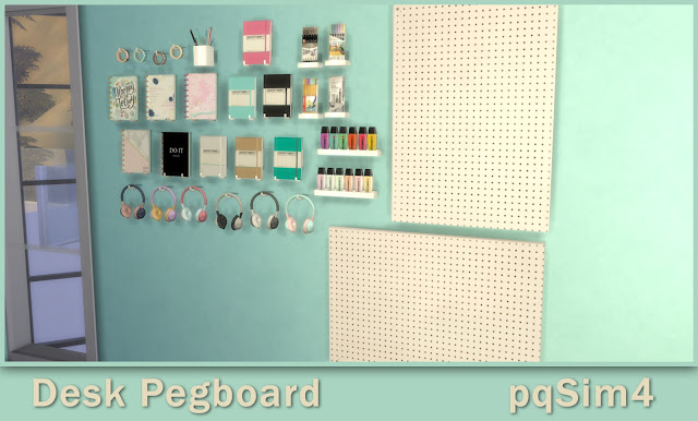 Pegboard Desk. Sims 4 Custom Content.
