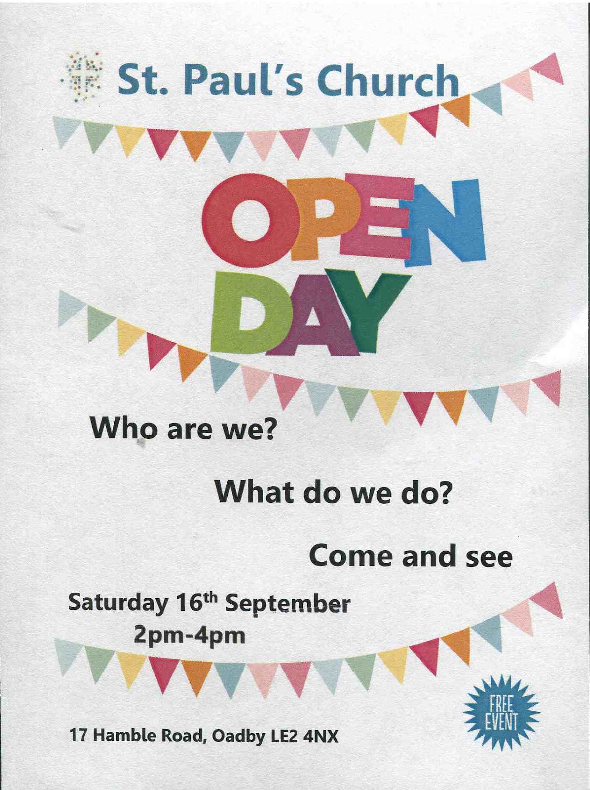 St Paul's Church, Oadby: Open Church at St Paul’s