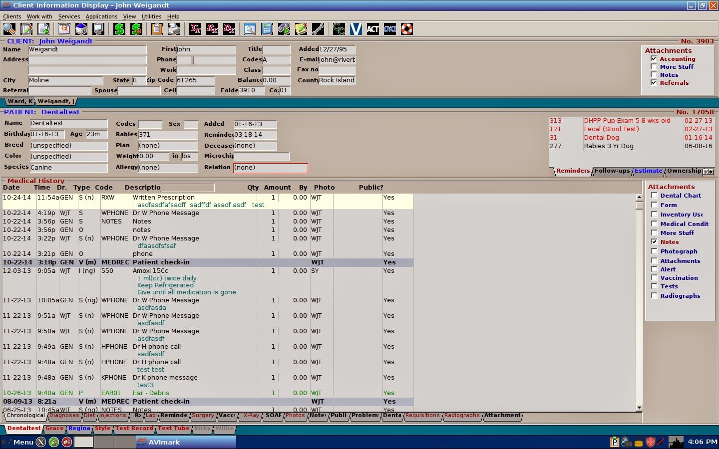 Linux and Avimark and Animals
