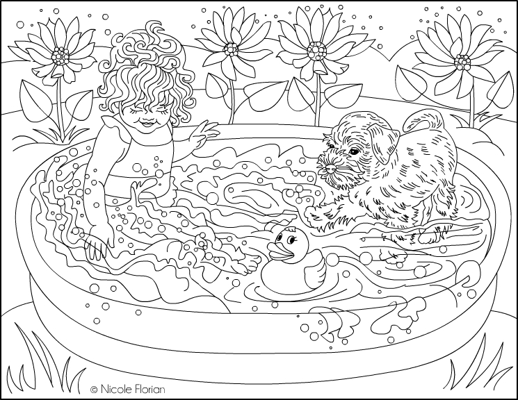 Nicole's Free Coloring Pages: SUMMER FUN * COLORING PAGE