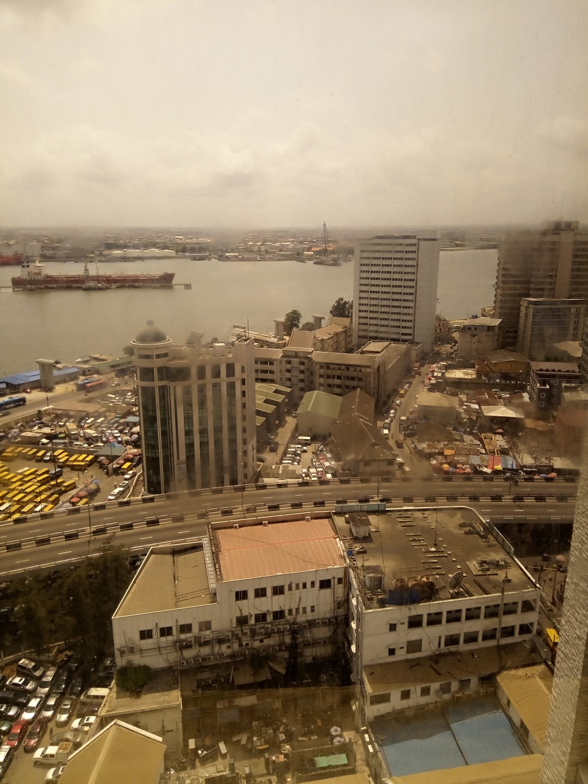 A View Of The Lagos Lagoon From A Height Of 200 Feet Above Sea Level ...
