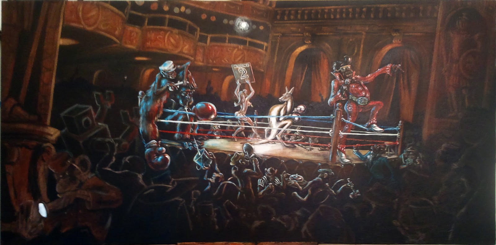 ART BY JARED BLOG: Big Fence & Ballroom boxing progress