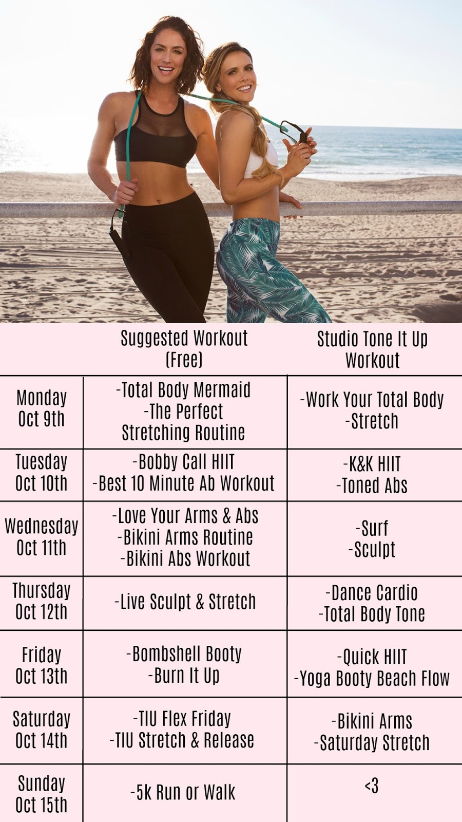 Weekly Schedule Lock-screen - Oct 9th till Oct 15th 2017