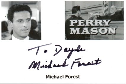 Kiwiautogal's Autographs: Michael Forest