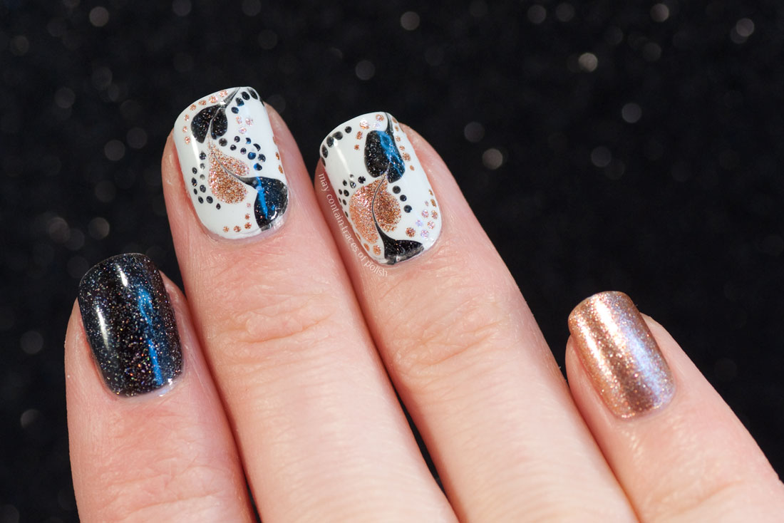 Drag Marble Valentine's Day Nail Art - May contain traces of polish