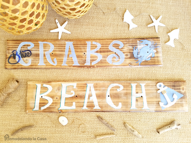 Summer Wooden Signs - Remodelando la Casa