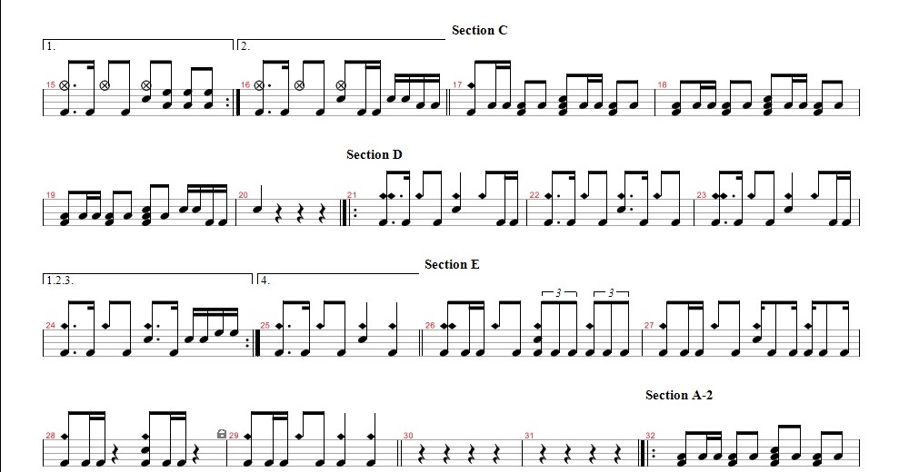 鼓手森 - Simply Drumming: I Prevail - Scars drum sheet