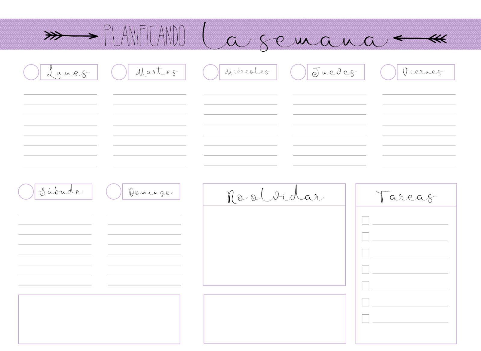 ORGANIZADORES SEMANALES A4