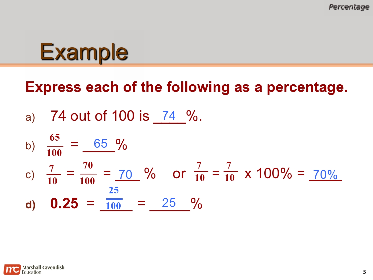 EDP 2013 Primary 6 Fabulous: Math Revision Notes: Percentage (Term 3)
