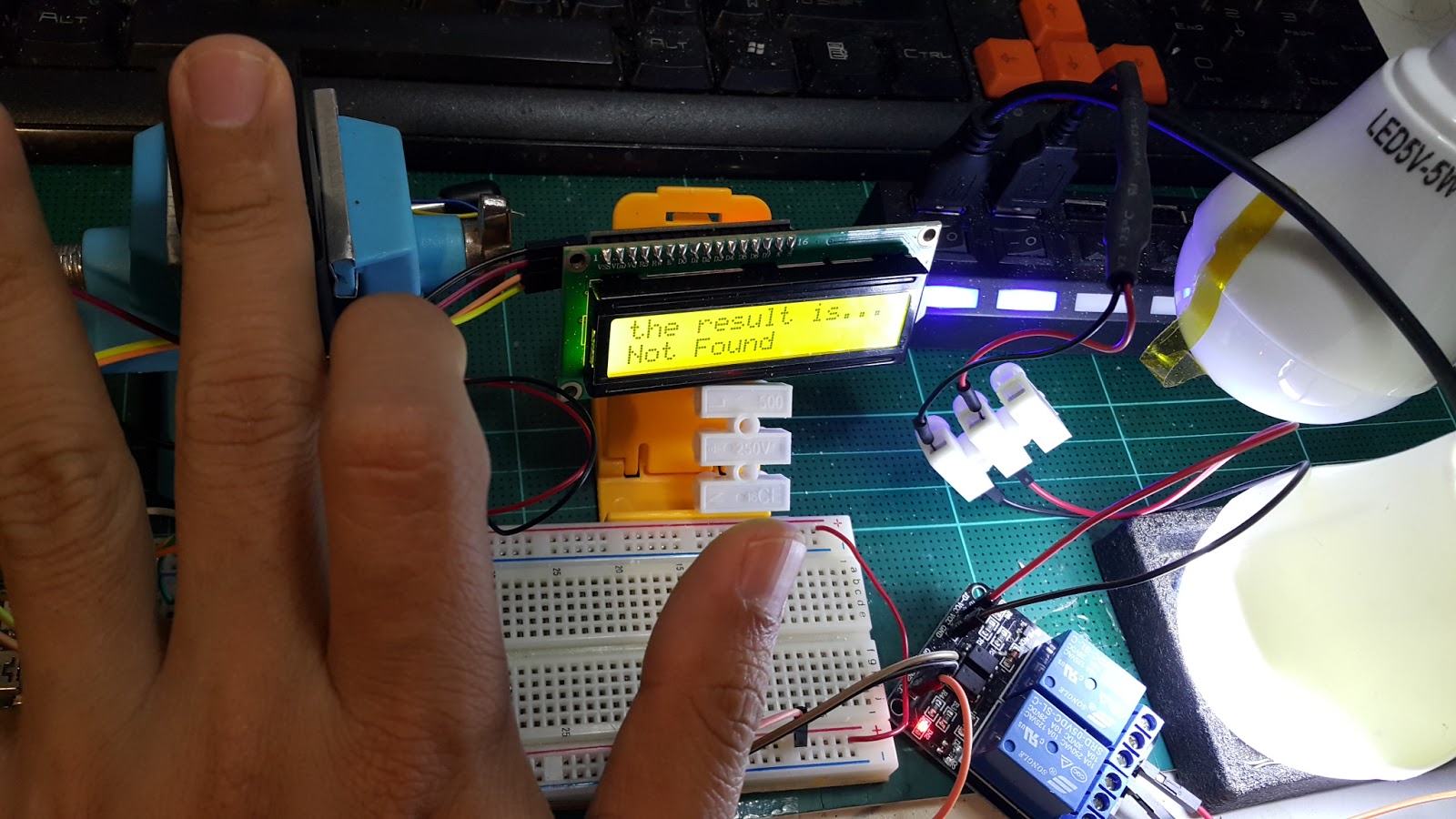 JoeGTEC's path: Arduino + fingerprint scanner with LCD1602 and Control ...