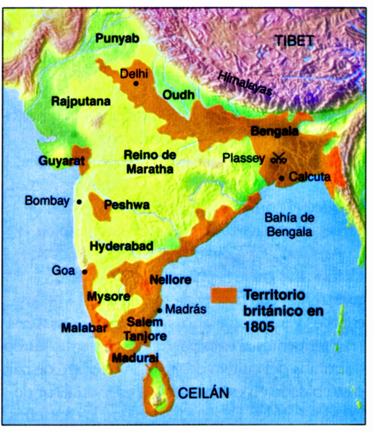 Los británicos en India 1774 - 1858