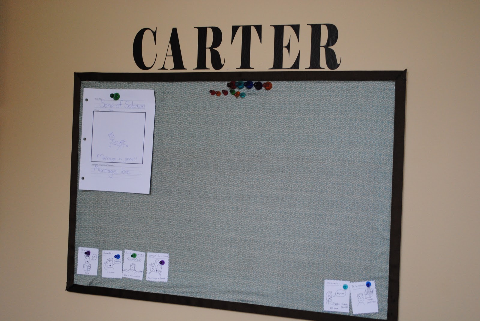 Calico and Cupcakes: Personalized Bulletin Board Tutorial