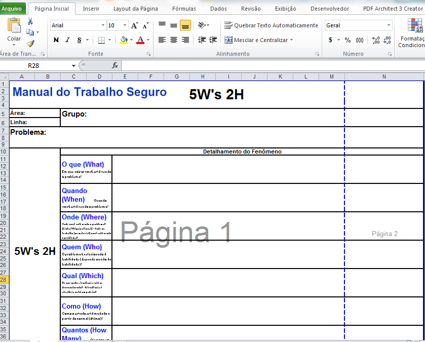 Manual do Trabalho Seguro - GROST: 5W & 2H - Planilha para aplicação