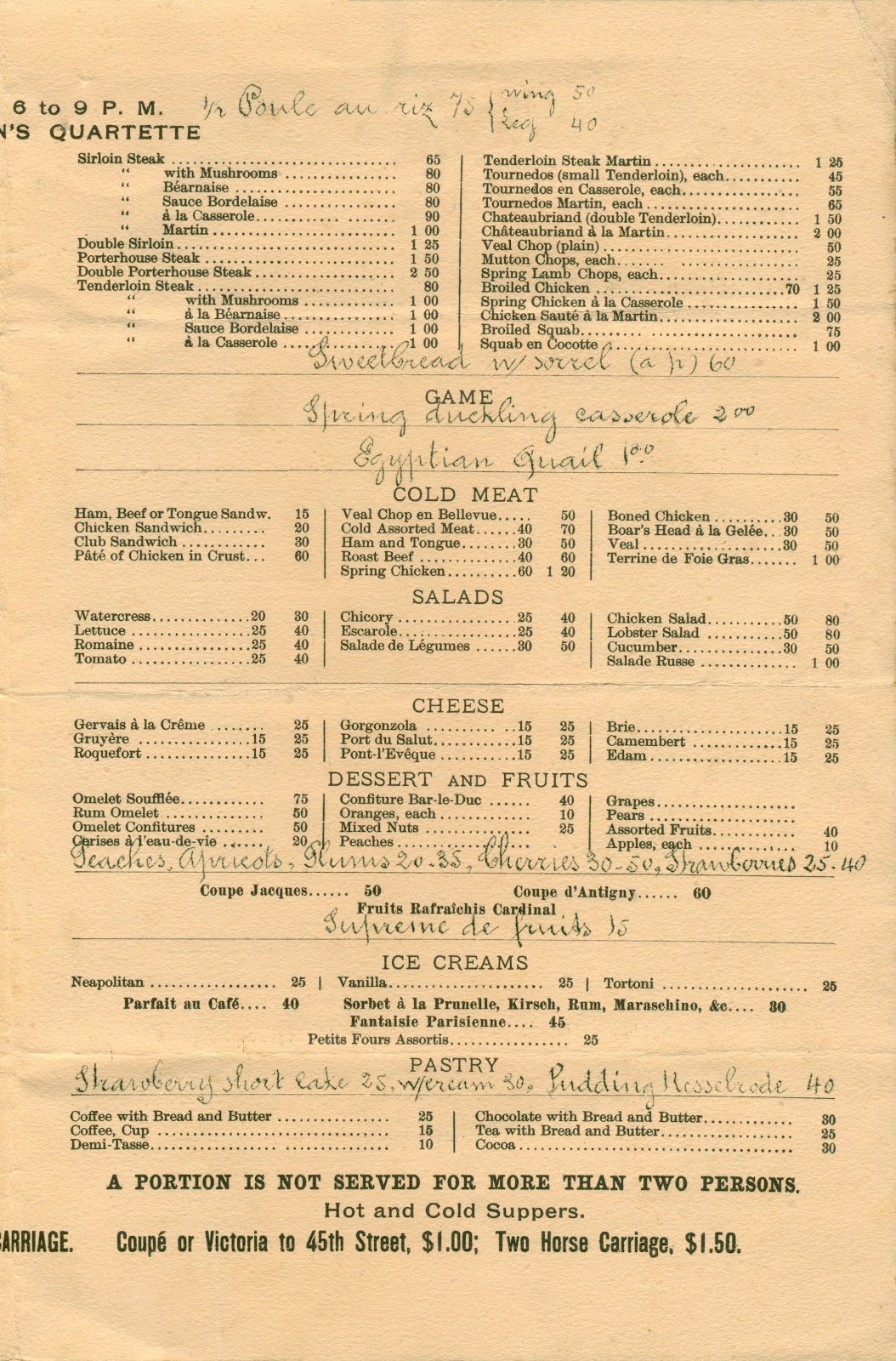 The American Menu: The Café Martin